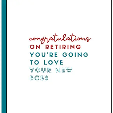 New Boss Retirement Card – Peace by Piece Co.