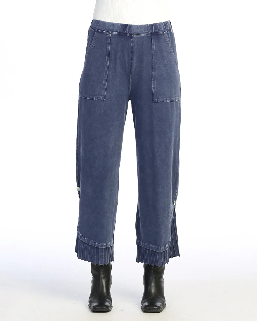 Button Accent Pant - Denim – Peace by Piece Co.