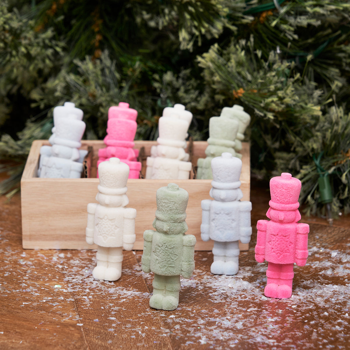 Flocked Nutcracker – Peace by Piece Co.