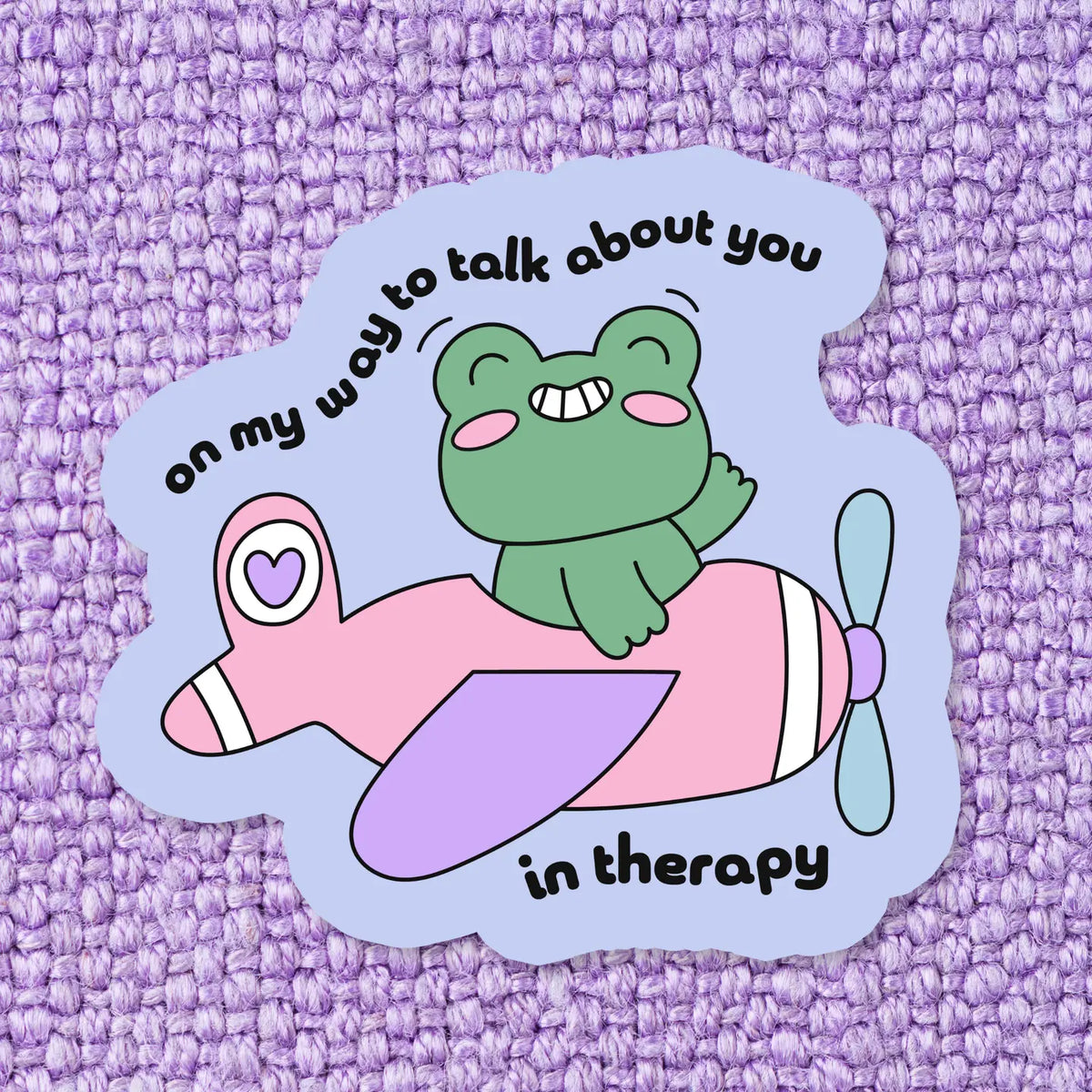 Therapy Frog Sticker – Peace by Piece Co.