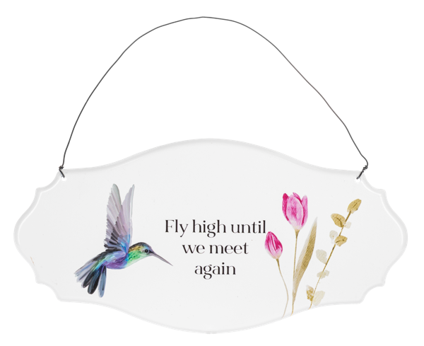 Hummingbird Fly High Sign – Peace by Piece Co.